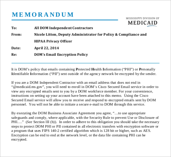 15+ Email Memo Templates Free Example Formats