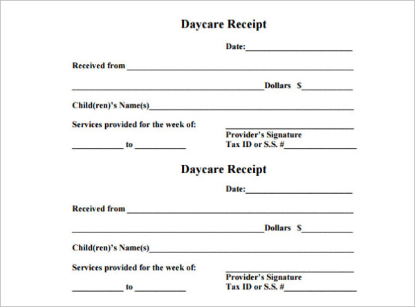 21+ Daycare Receipt Templates Free PDF, Word, Excel Formats