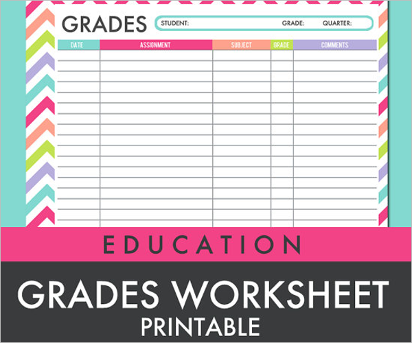 34+ Free Grade Sheet Templates PDF, Excel, Word Formats