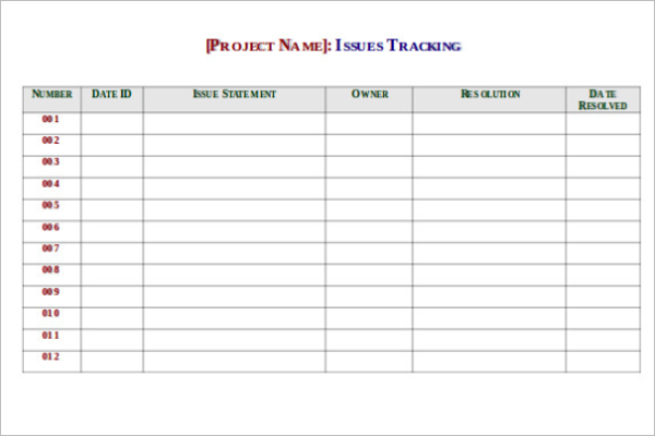 10+ Free Issue Tracking Templates Excel, Word Formats