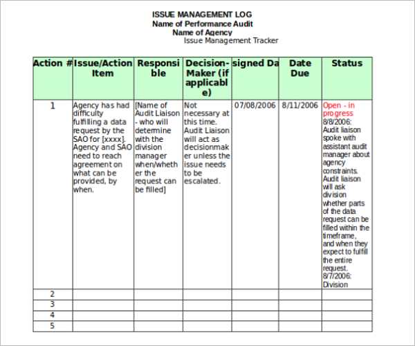 10+ Free Issue Tracking Templates Excel, Word Formats