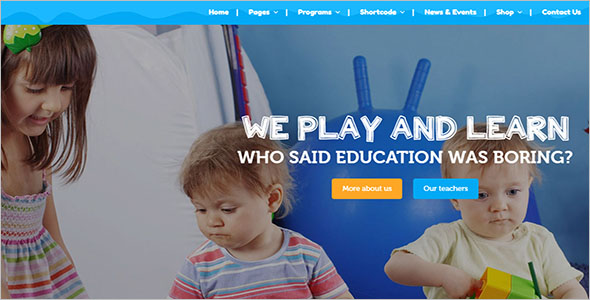 32+ Kids Website Templates Free Responsive Themes | Creativetemplate