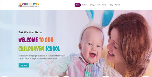 32+ Kids Website Templates Free Responsive Themes | Creativetemplate