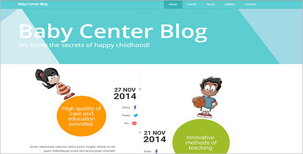 32+ Kids Website Templates Free Responsive Themes | Creativetemplate