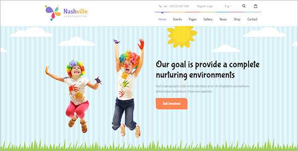 32+ Kids Website Templates Free Responsive Themes | Creativetemplate