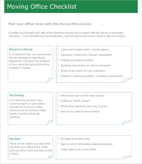 46+ Download Free Moving Checklist Templates Today!