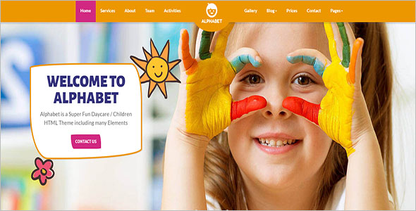 32+ Kids Website Templates Free Responsive Themes | Creativetemplate
