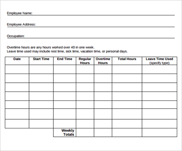 21+ Free Time Tracking Templates Excel, Spreadsheet Formats