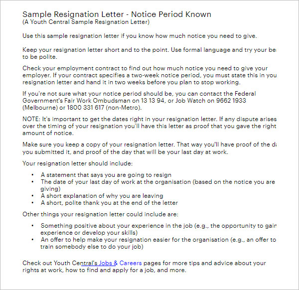27+ Notice Period Letter Templates Free PDF, Word Formats