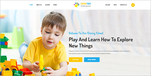 32+ Kids Website Templates Free Responsive Themes | Creativetemplate