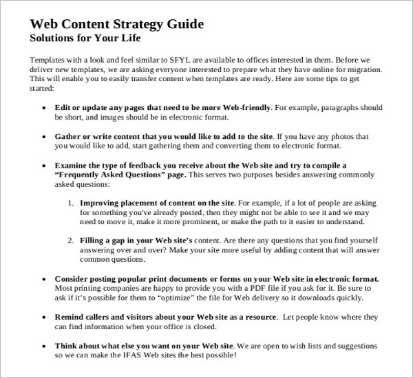 17+ Content Strategy Templates Free PDF, PPT Examples