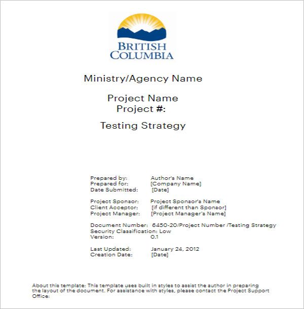 18+ Test Strategy Templates PPT, PDF, Word, Excel Formats