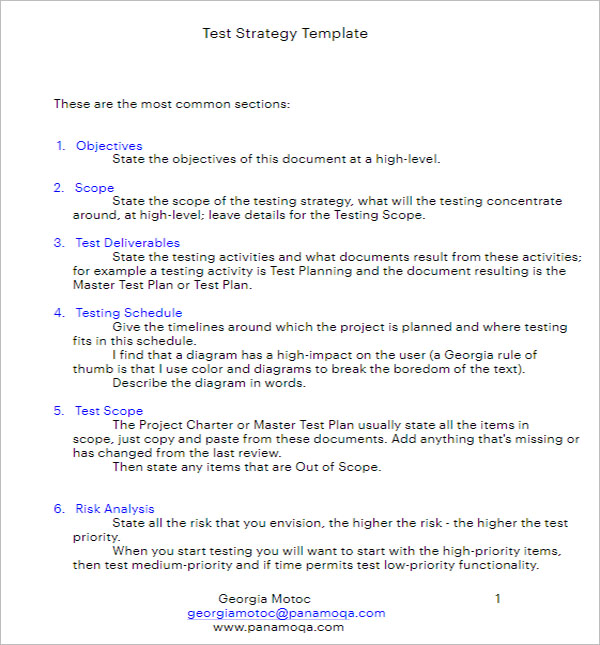 18+ Test Strategy Templates PPT, PDF, Word, Excel Formats