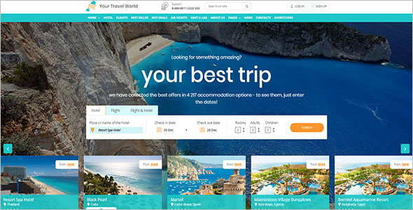 43+ Travel HTML Templates Free Website Themes