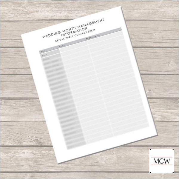 20+ Free Contact Sheet Templates Word, PDF, Excel Formats