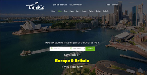 43+ Travel HTML Templates Free Website Themes