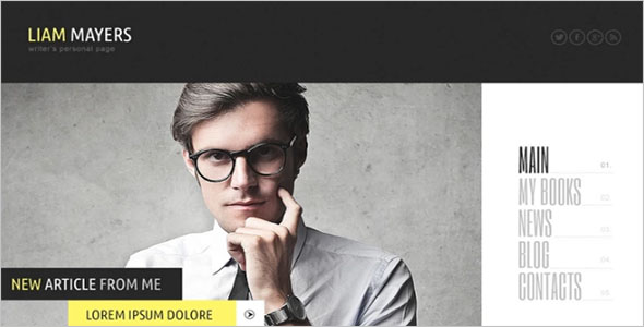 21+ Writer HTML5 Templates Free Responsive Website Themes