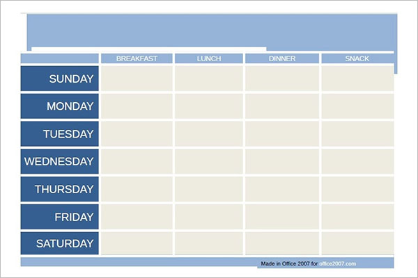 43+ Meal Planning Templates Free PDF, Doc, Excel Format Ideas