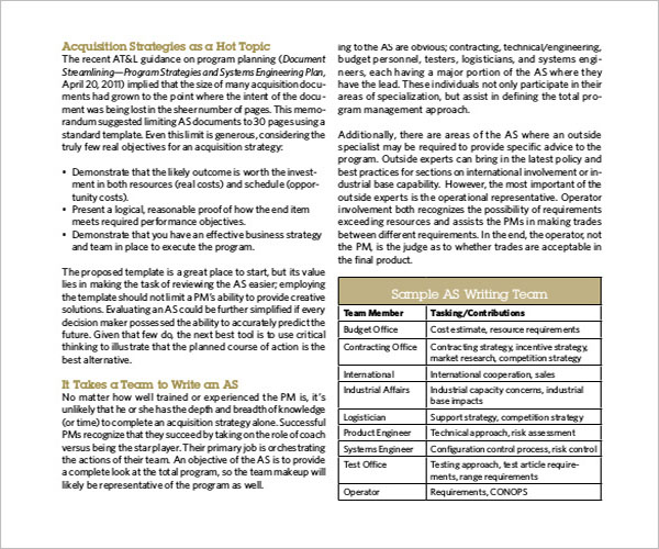 16+ Acquisition Strategy Templates Free PDF, PPT Formats Download