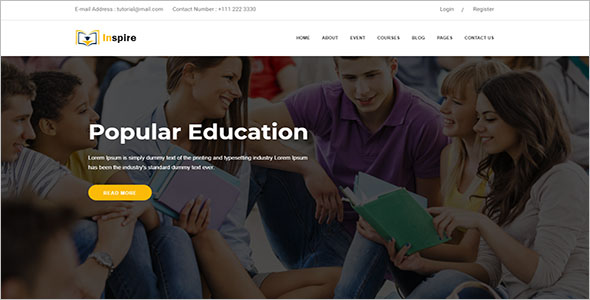 42+ School Website Templates Free Responsive Themes