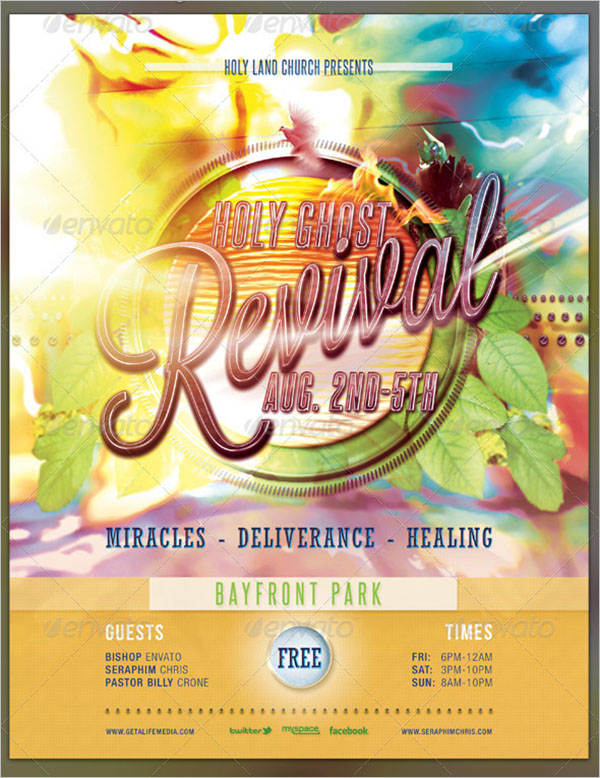 Revival Flyer Templates Free Sample Design Ideas - Creative Template