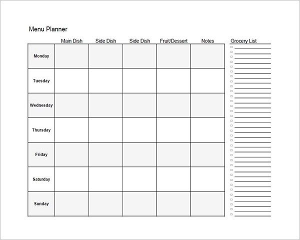 43+ Meal Planning Templates Free PDF, Doc, Excel Format Ideas