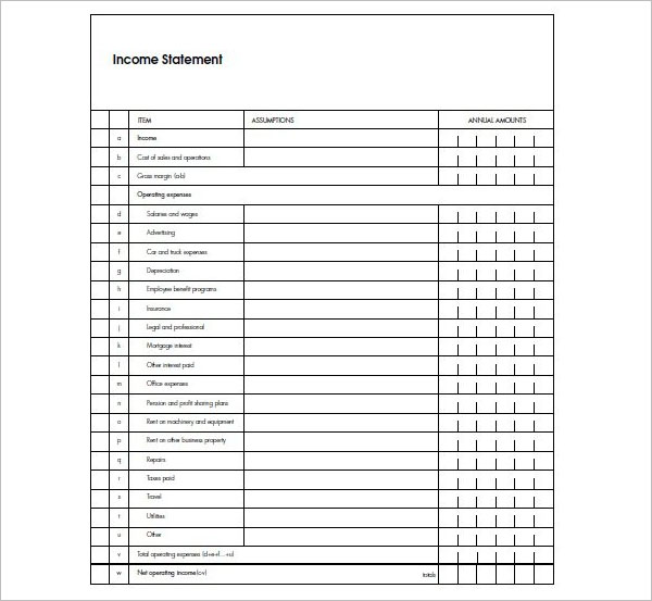 36+ Income Statement Templates Free PDF, Excel, Word, XLS Formats