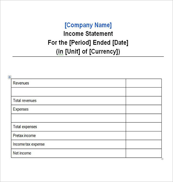 36+ Income Statement Templates Free PDF, Excel, Word, XLS Formats