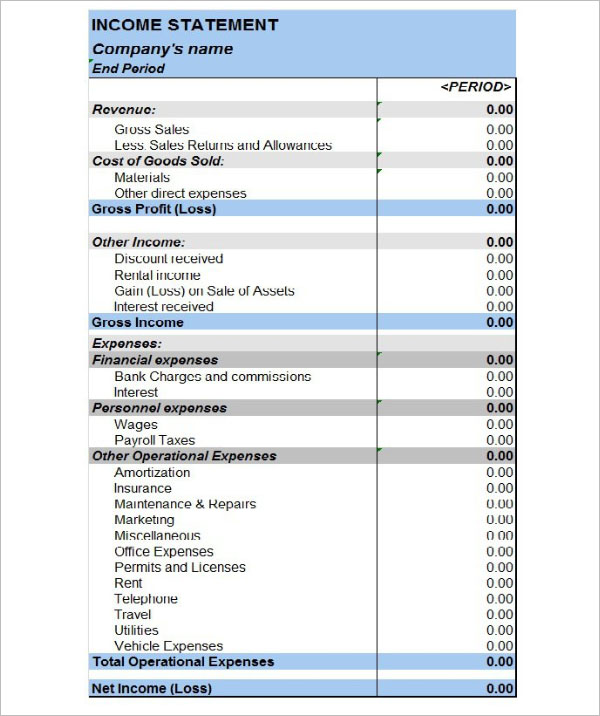 36+ Income Statement Templates Free PDF, Excel, Word, XLS Formats