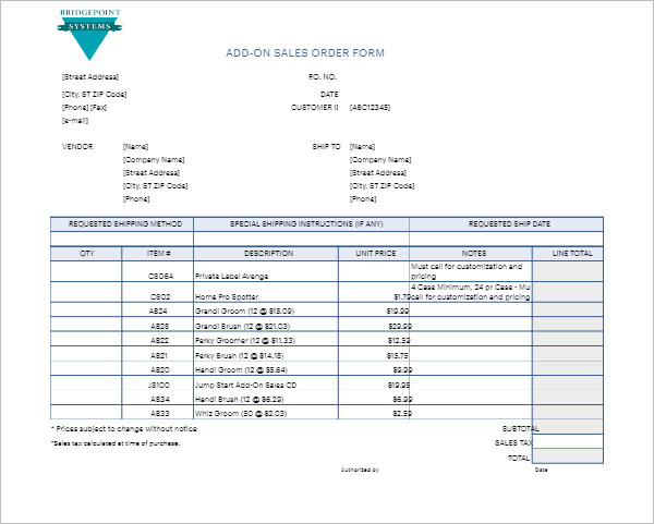 35+ Sales Order Templates Free PDF, Doc, Excel Formats