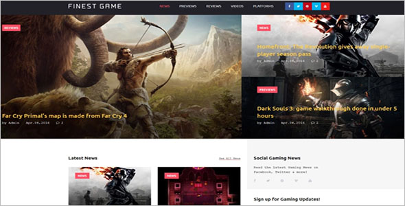 24+ Gaming PHP Themes Free Website Templates