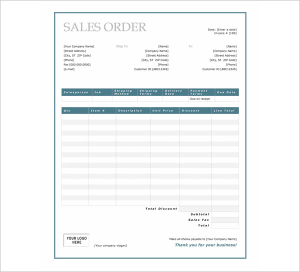 35+ Sales Order Templates Free PDF, Doc, Excel Formats