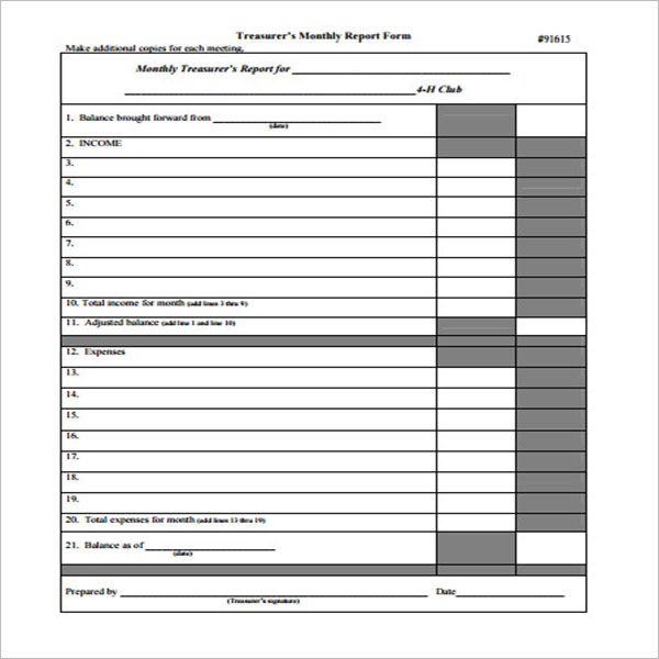 20+ Treasurer Report Templates Free Word, PDF, Excel Examples