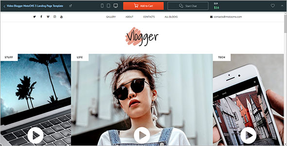 25+ Video Blogger Templates Free Responsive Themes