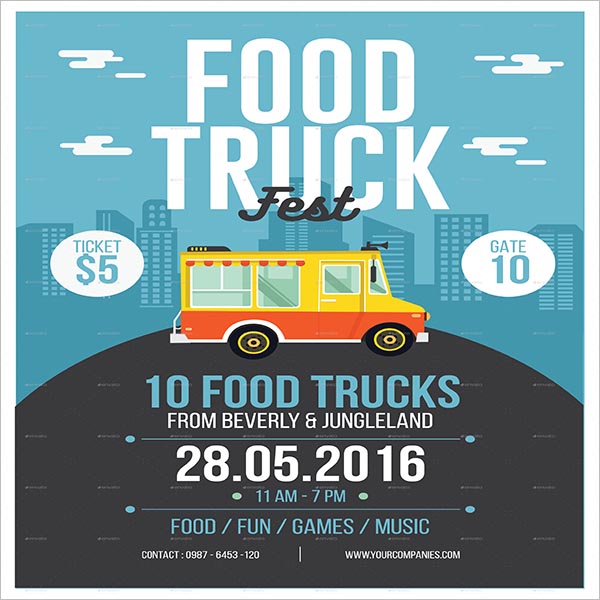 30+ Food Truck Flyers Templates Free Download | Creativetemplate