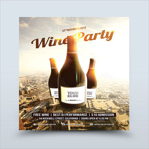 31+ Wine Flyer Designs Free Download - Creative Template