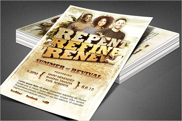 Revival Flyer Templates Free Sample Design Ideas - Creative Template