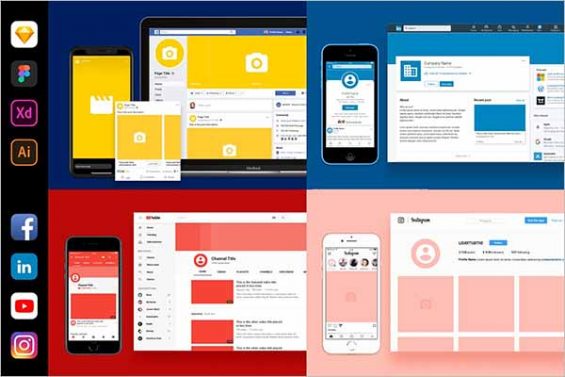 32+ Social Media Mockup Templates Free PSD Designs