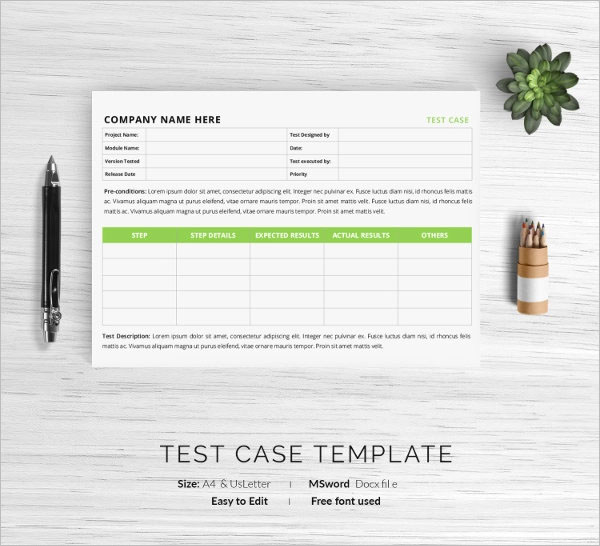 15+ Free Test Case Templates Word, Doc, PDF, Excel Formats