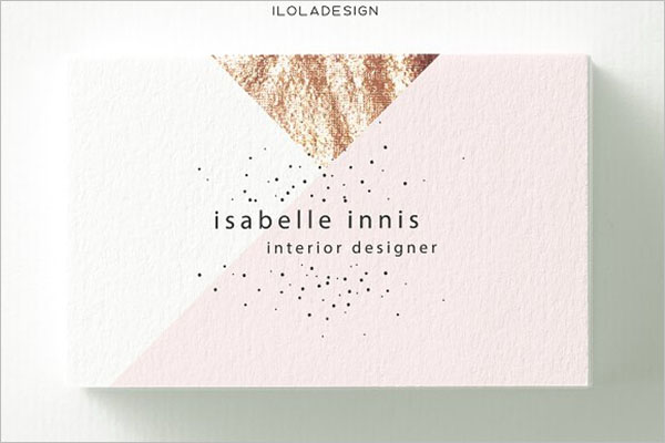 Rose Gold Business Cards Sample Designs | Creativetemplate