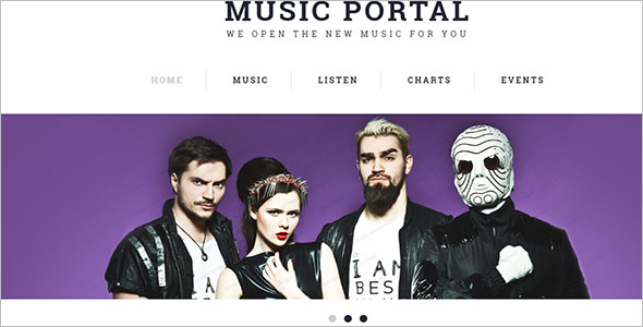 Responsive Music Website Templates Free Download | Creativetemplate