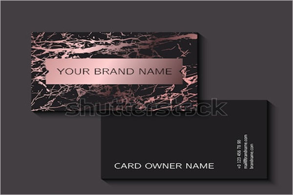 Rose Gold Business Cards Sample Designs | Creativetemplate
