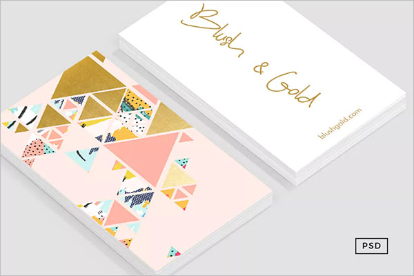Rose Gold Business Cards Sample Designs | Creativetemplate