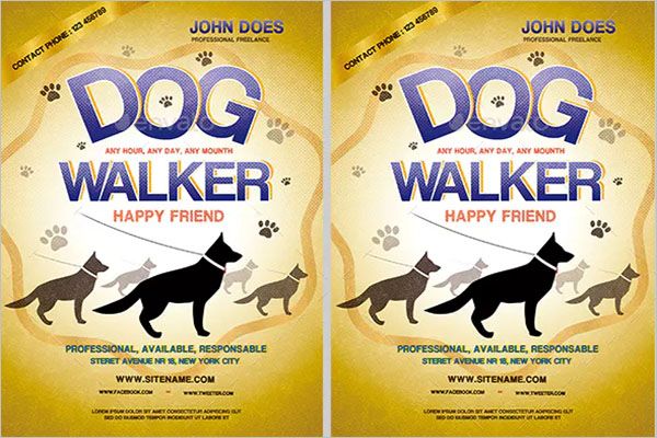 Dog Service Flyer Templates Free Download | Creativetemplate