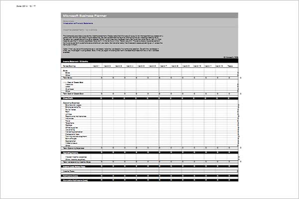 Basic Income Statement Templates - Doc,PDF,Excel