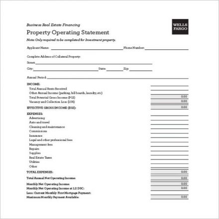 Yearly Income Statement Templates Free Download