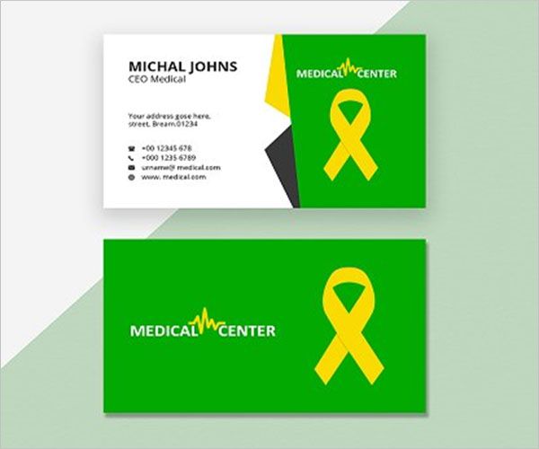 Simple and Free Clinic Business Cards | Creativetemplate