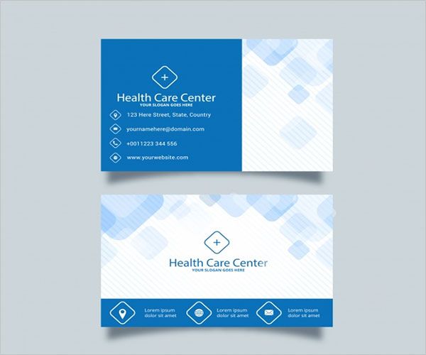 Simple and Free Clinic Business Cards | Creativetemplate