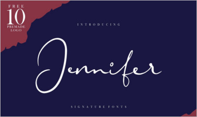 Jennifer Signature | Fonts - Logo - Signature | Creative Template
