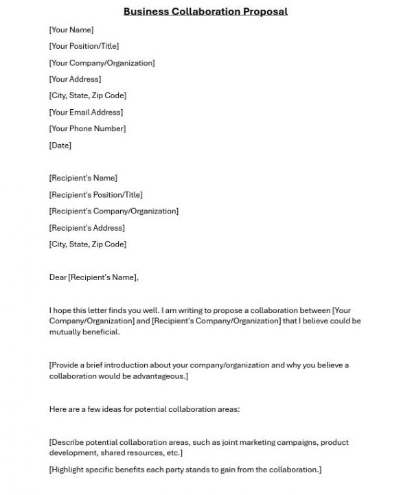 Professional Tips for Effective Collaboration Letter Templates